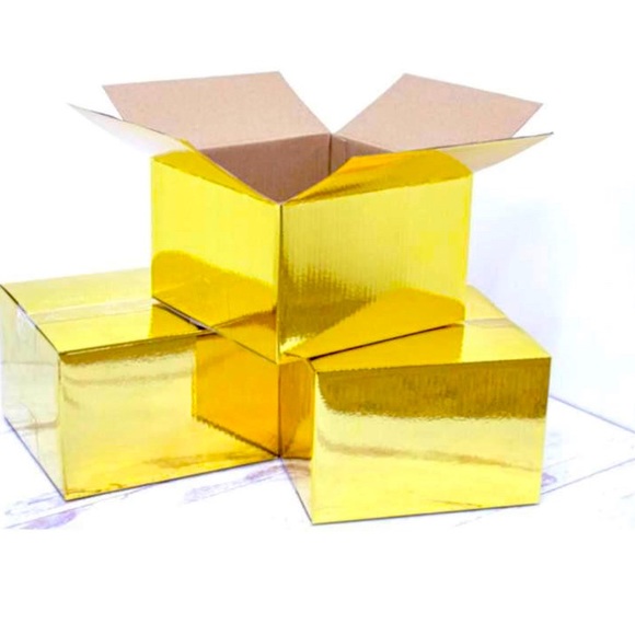 Office | 1 Gold Shipping Boxes 6x6x4 Mailers Packaging | Poshmark